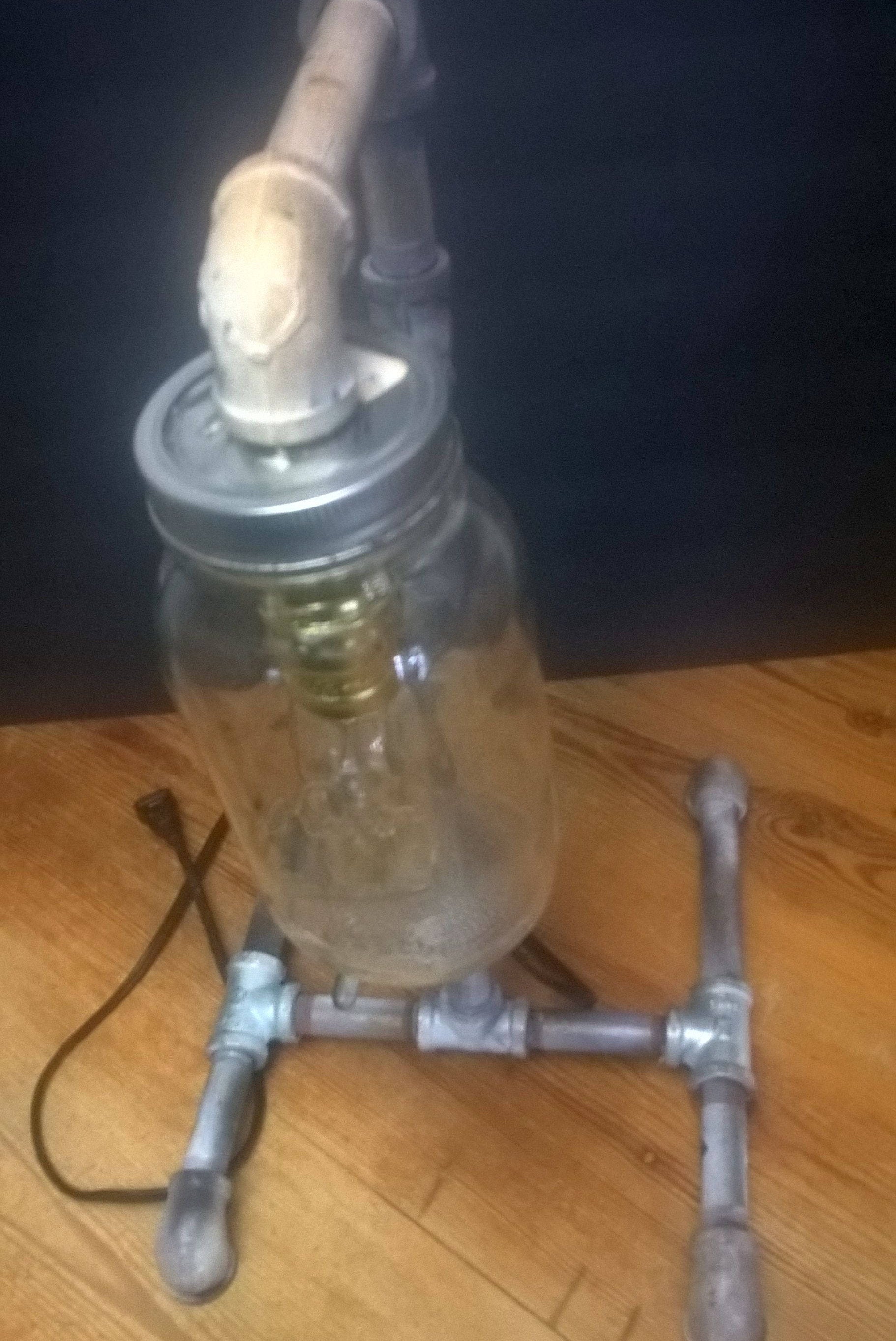 Steampunk Water Pipe Mason Jar Lamp - Etsy