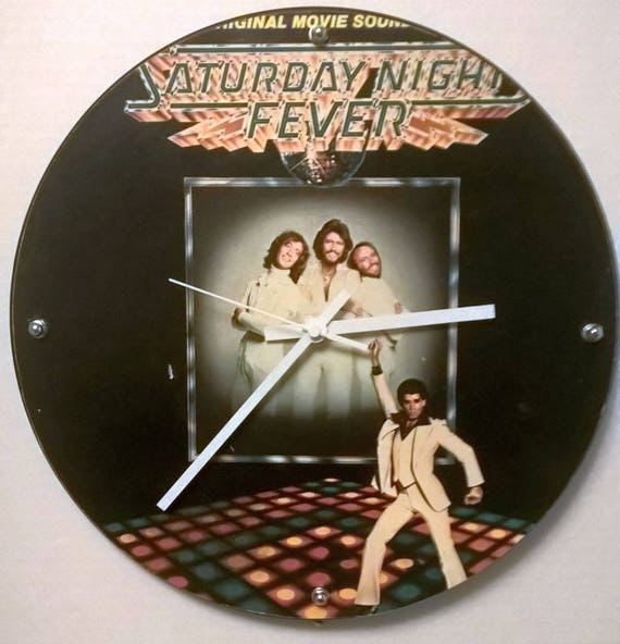 Saturday Night Fever Soundtrack Front Cover Album Rock Clock Etsy Denmark