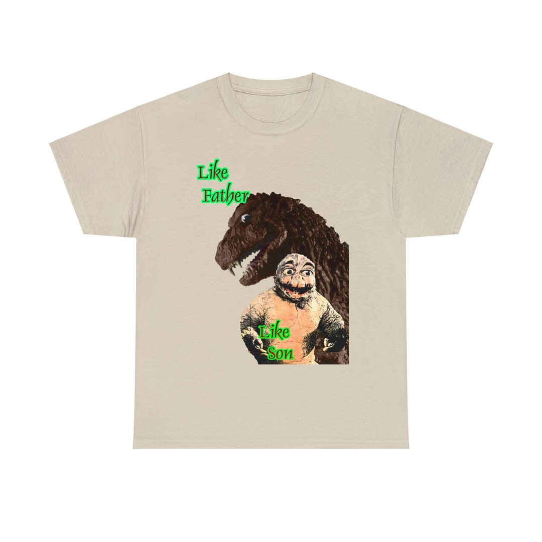 Godzilla Like Father Like Son Cotton Tee - Etsy