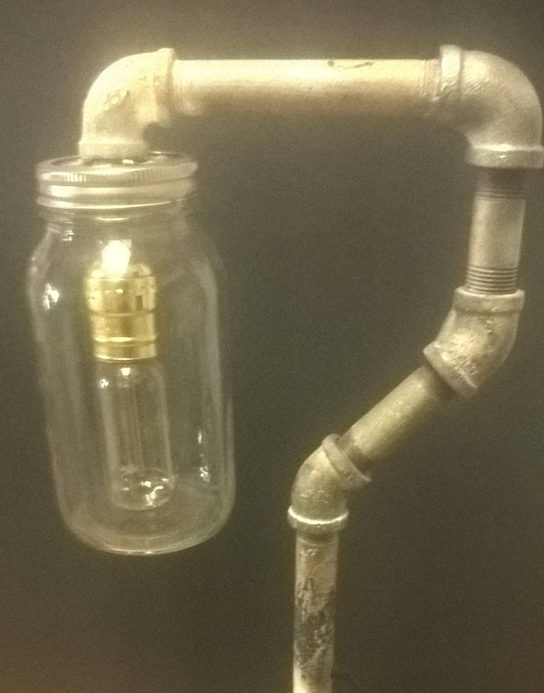 Steampunk Water Pipe Mason Jar Lamp - Etsy