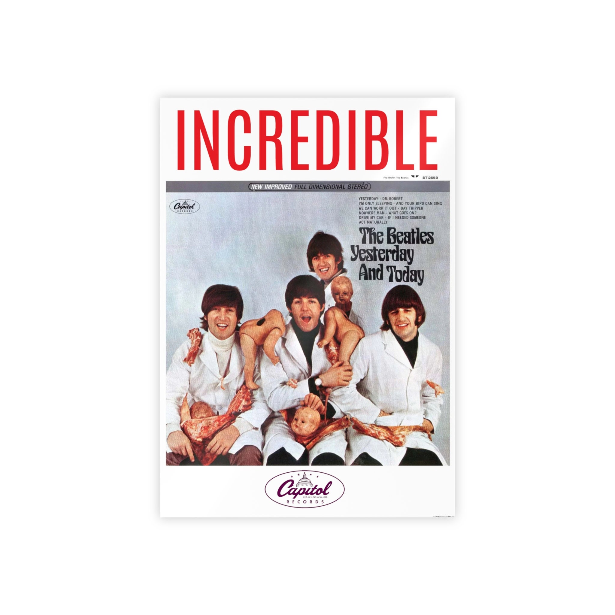 The Beatles Butcher Block Album Cover Poster - Etsy