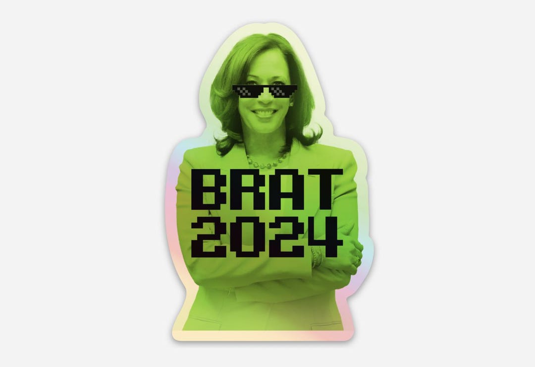 Kamala Harris Brat Sticker, Project Coconut, Harris 2024 President - Etsy