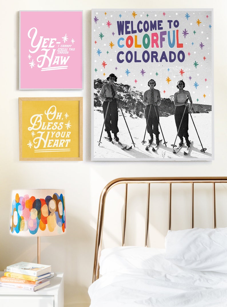 Welcome to Colorful Colorado Sign Poster Retro Ski Girls Pink - Etsy