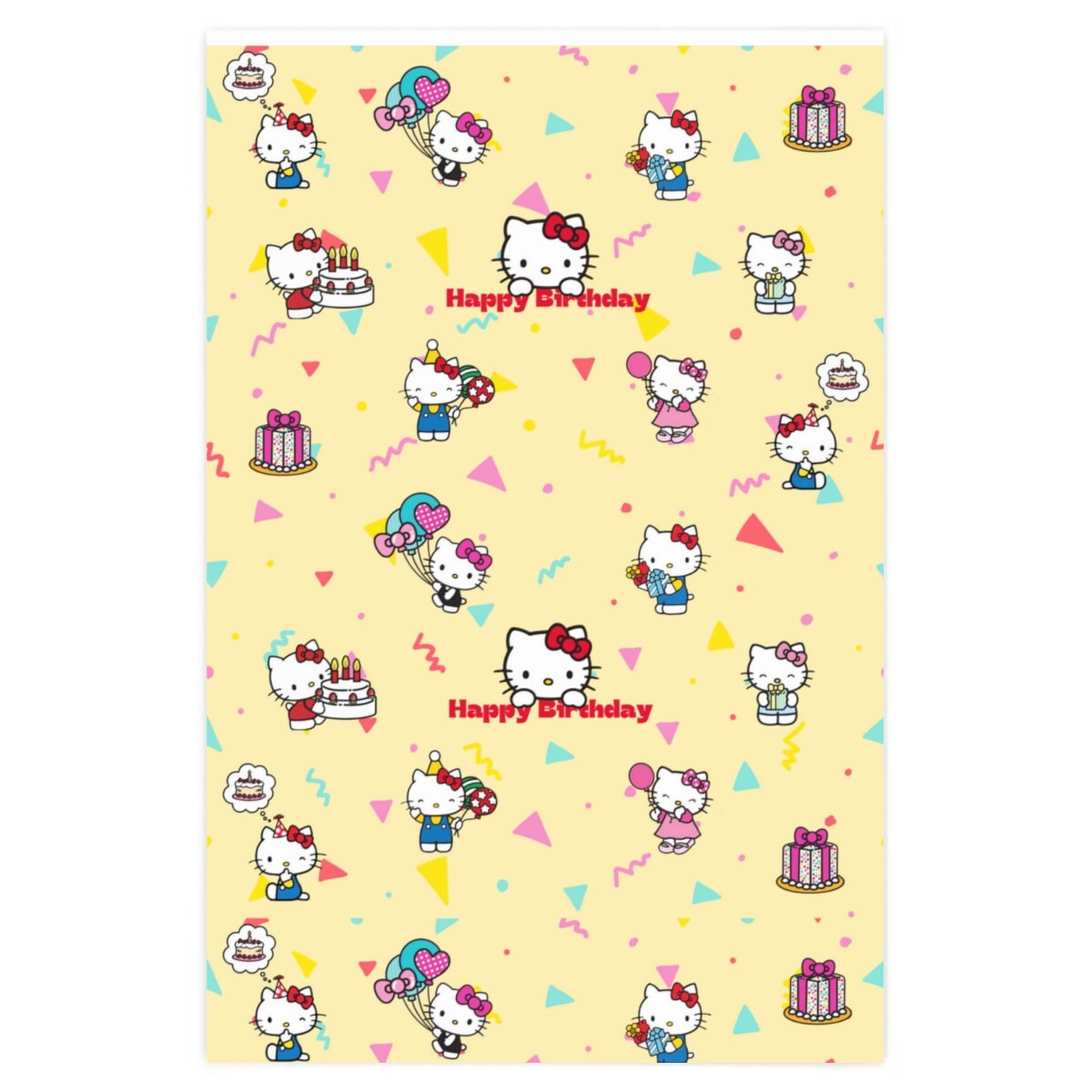 Hello Kitty Wrapping Paper, Birthday Gift Wrap, Gifts, Sanrio, Kawaii ...