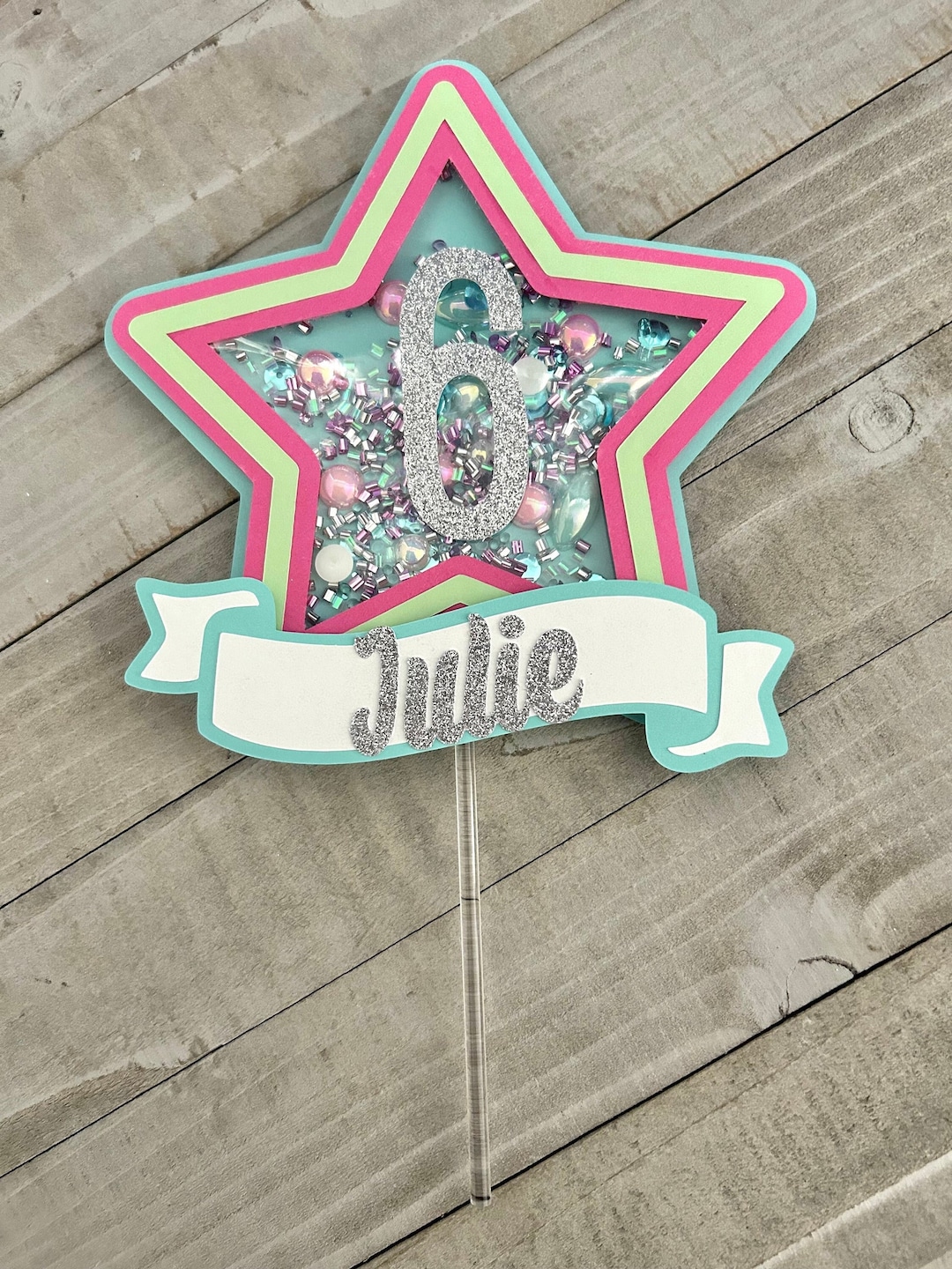 Star Cake Topper, Star Theme Party Decoration, Star Theme Cake Topper ...
