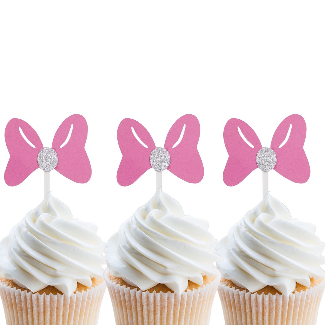 Minnie Bow Toppers! Minnie Bow, Minnie Theme Party, Minnie Bow Toppers ...