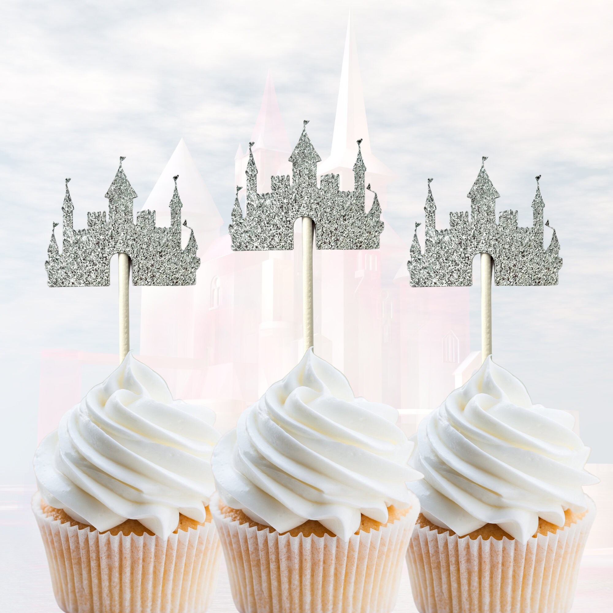 Castle Toppers, Castle Cupcake Toppers, Castle Picks, Castle Party ...