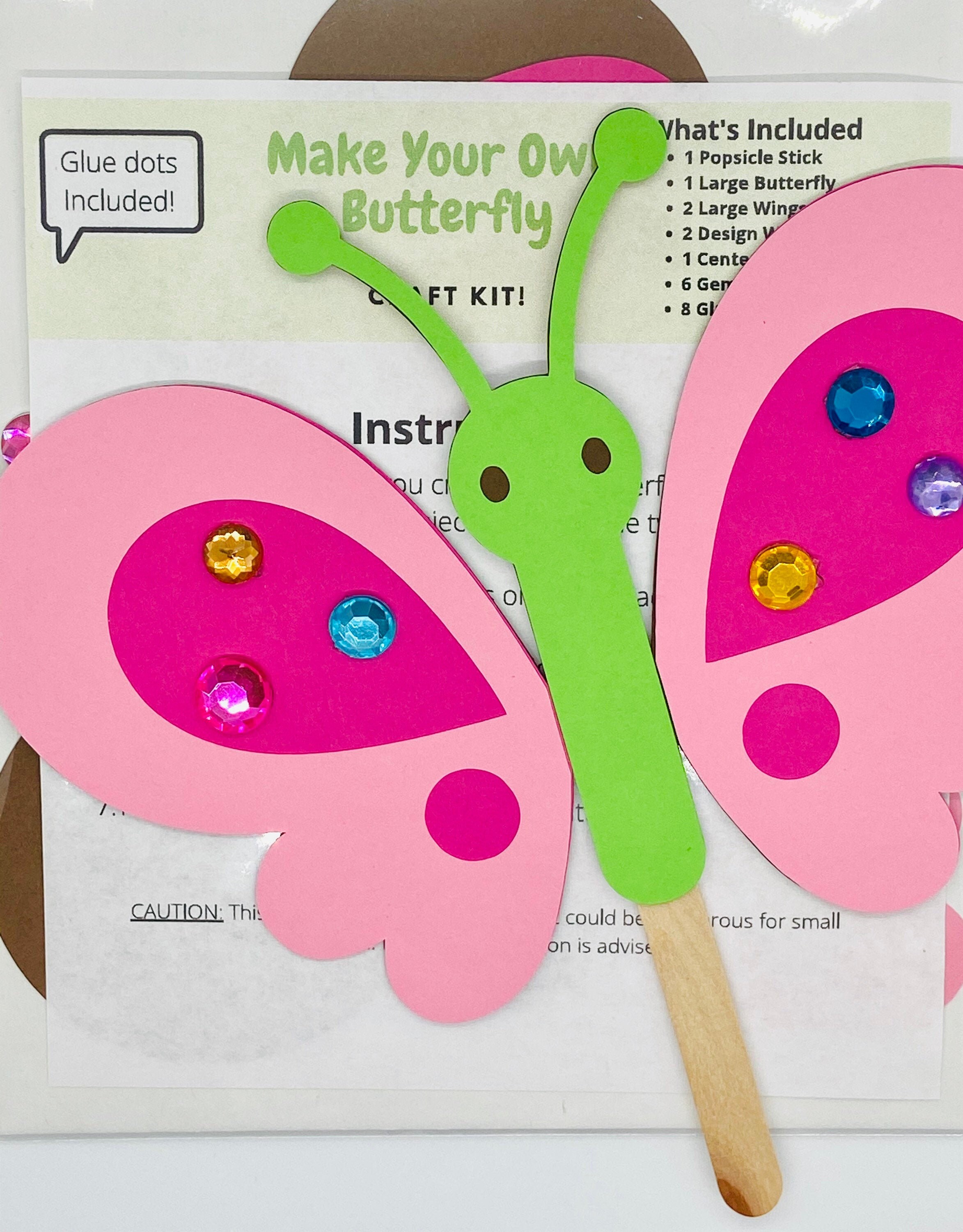 DIY Paper Craft Butterfly Craft Kit Kids Craft Kit Toddler - Etsy