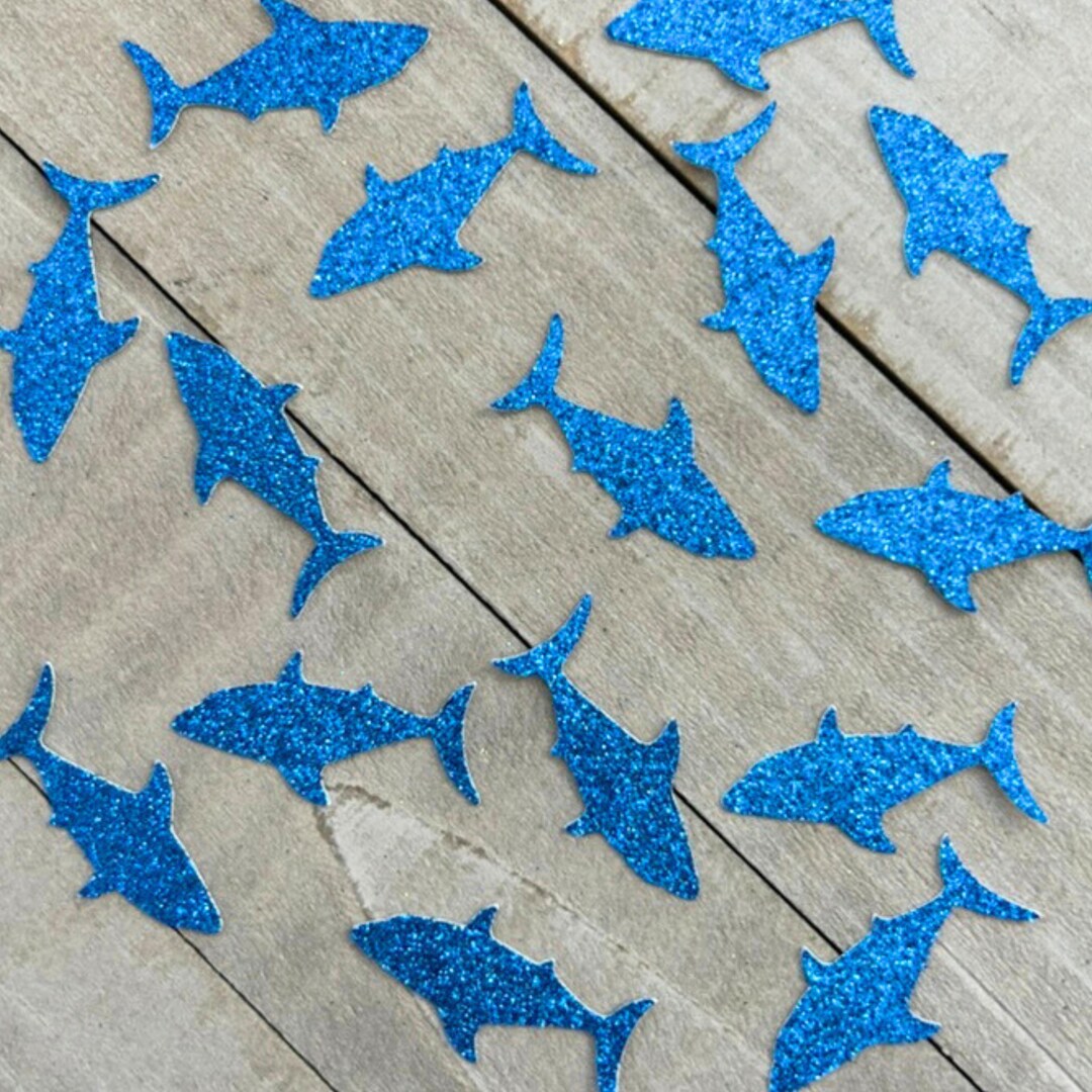Shark Confetti, Shark Party, Shark Theme, Shark Table Decor, Shark ...