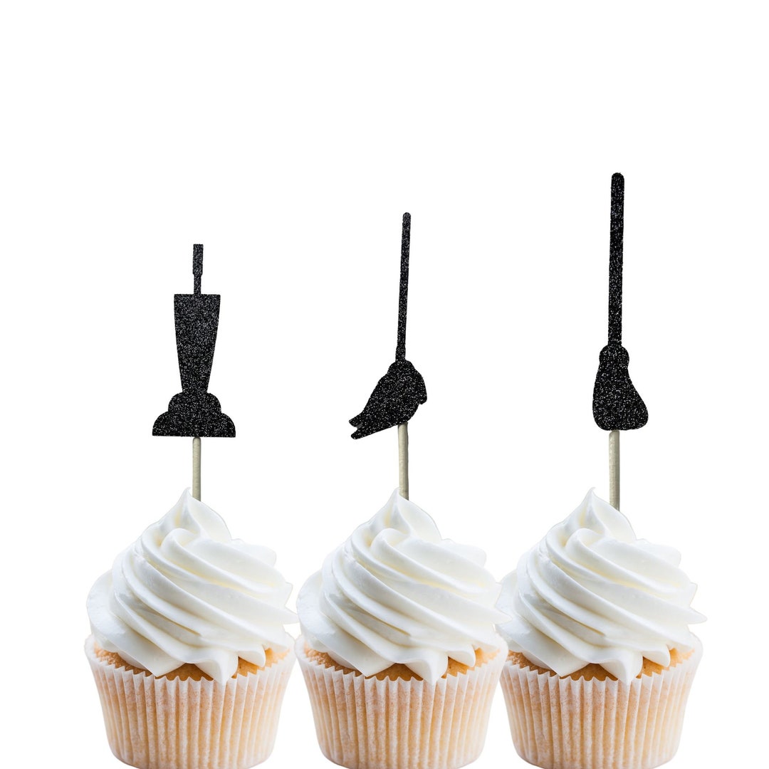 Hocus Pocus Inspired Cupcake Toppers, Halloween Toppers, Broom Toppers ...