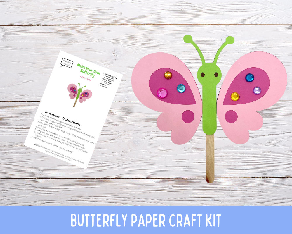 DIY Paper Craft Butterfly Craft Kit Kids Craft Kit Toddler - Etsy