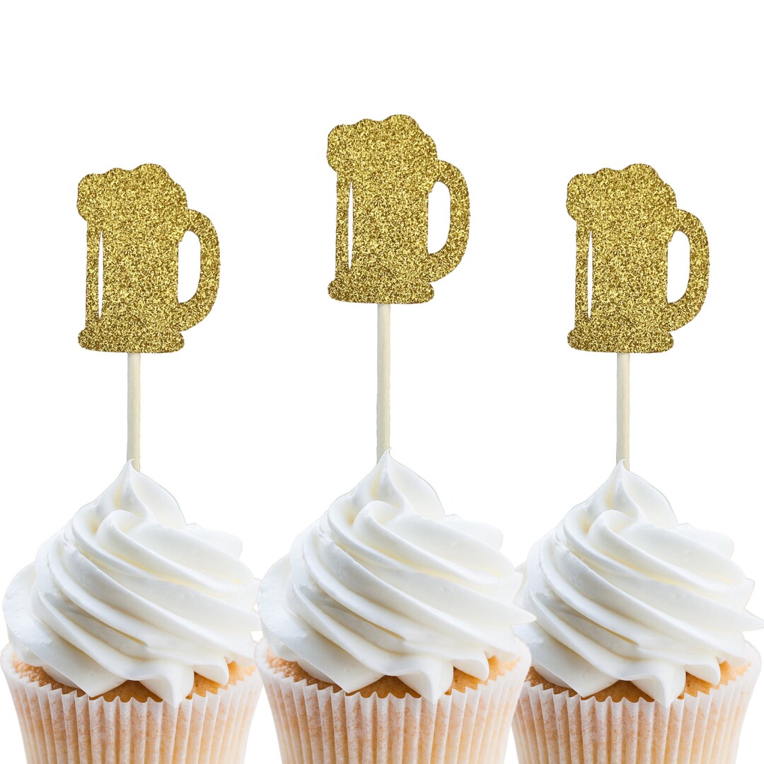 Beer Glass Toppers, Beer Cupcake Toppers, Beer Stein Cupcake Toppers ...