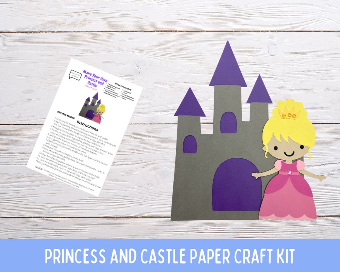Princess Craft Kit Kids Craft Kit Paper Crafts Kid's - Etsy