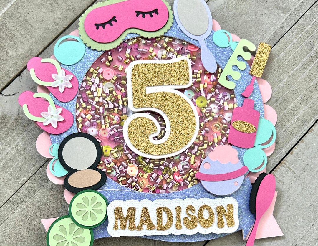 Spa Themed Cake Topper, Spa Shaker Cake Topper, Salon Cake Topper ...