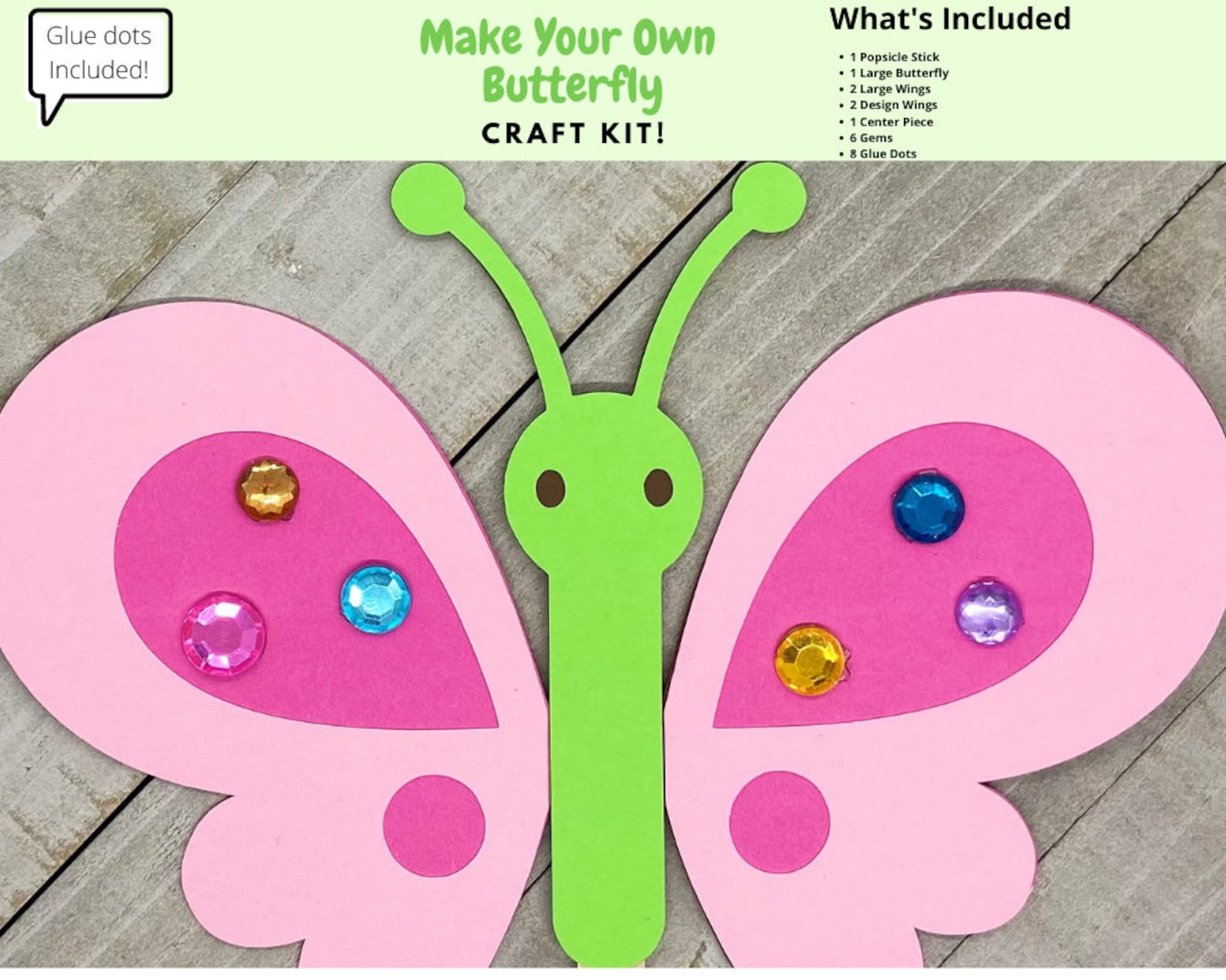 DIY Paper Craft Butterfly Craft Kit Kids Craft Kit Toddler Craft Kit ...