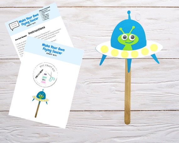Flying Saucer Craft Kit Kids Craft Kit Paper Crafts | Etsy