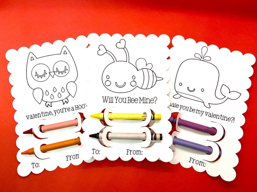 Valentine Coloring Cards, Valentine Cards, Valentine Gift, Valentines ...