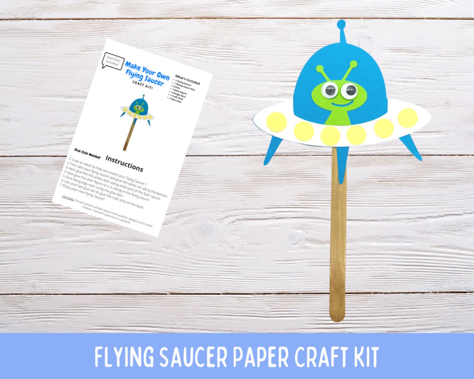 Flying Saucer Craft Kit Kids Craft Kit Paper Crafts - Etsy