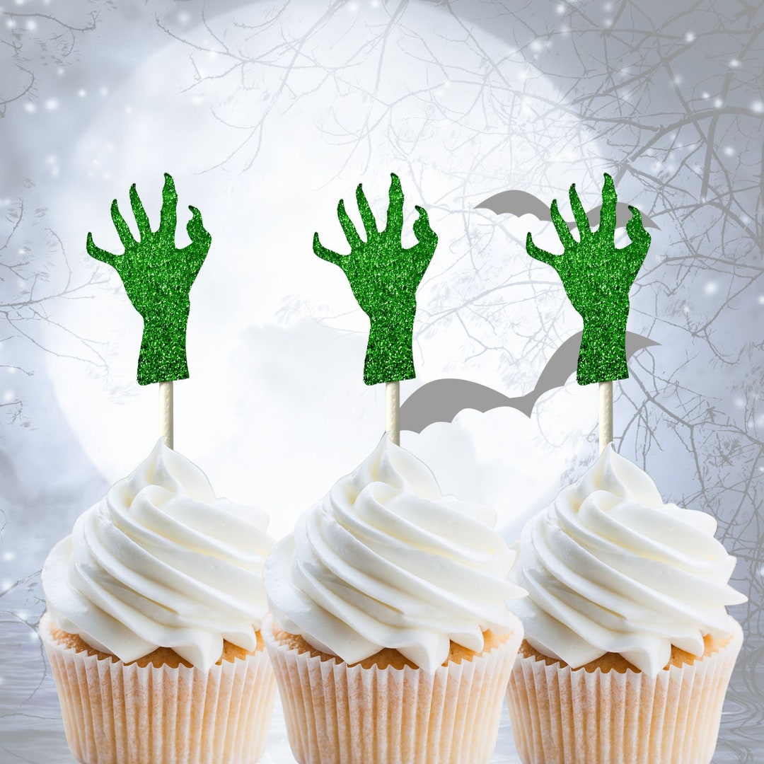 Creepy Hand Cupcake Topper Halloween Cupcake Topper - Etsy