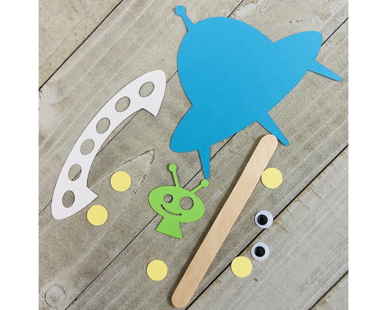 Flying Saucer Craft Kit, Kids Craft Kit, Paper Crafts, Kid's Craft ...
