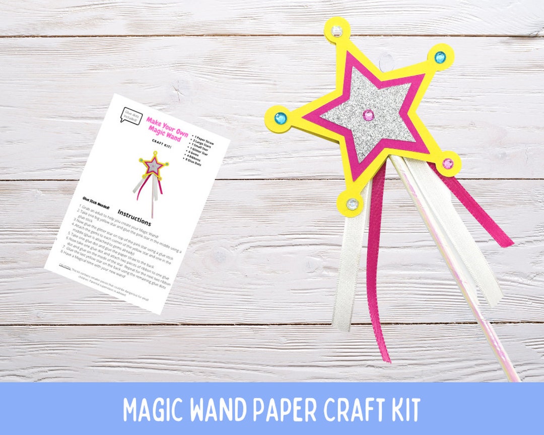 Magic Wand Craft Kit, Kids Craft Kit, Paper Crafts, Kid's Craft, Magic ...