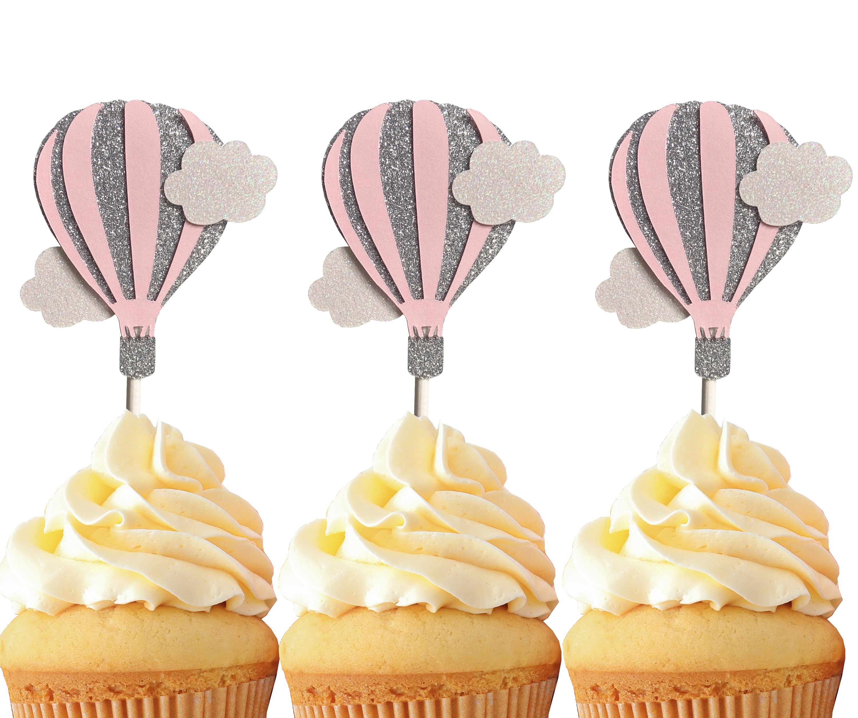 Toppers de globos aerostáticos toppers de cupcake globo | Etsy