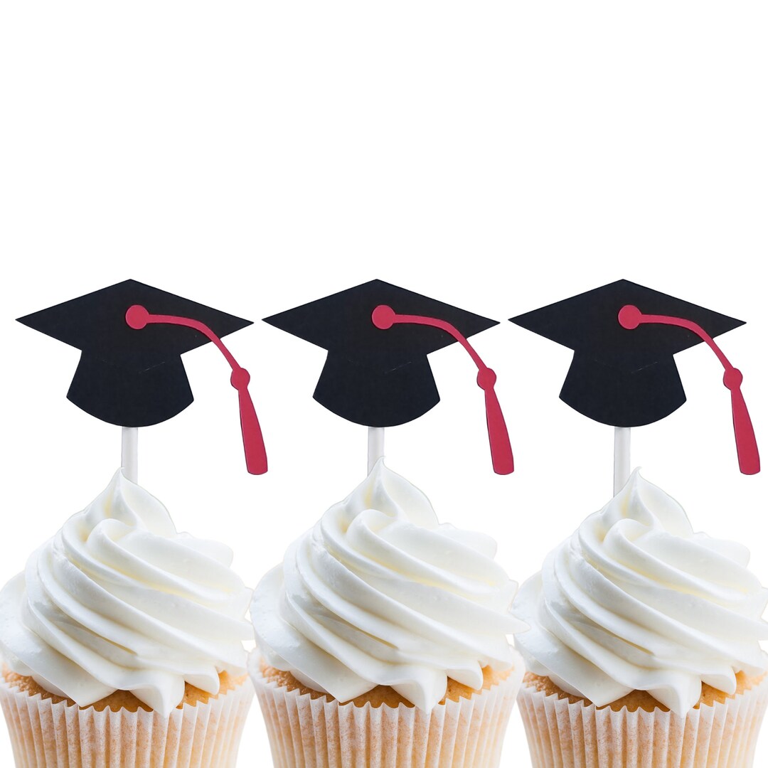 Grad Cap Toppers, Graduation Toppers, Graduation Cupcake Toppers ...