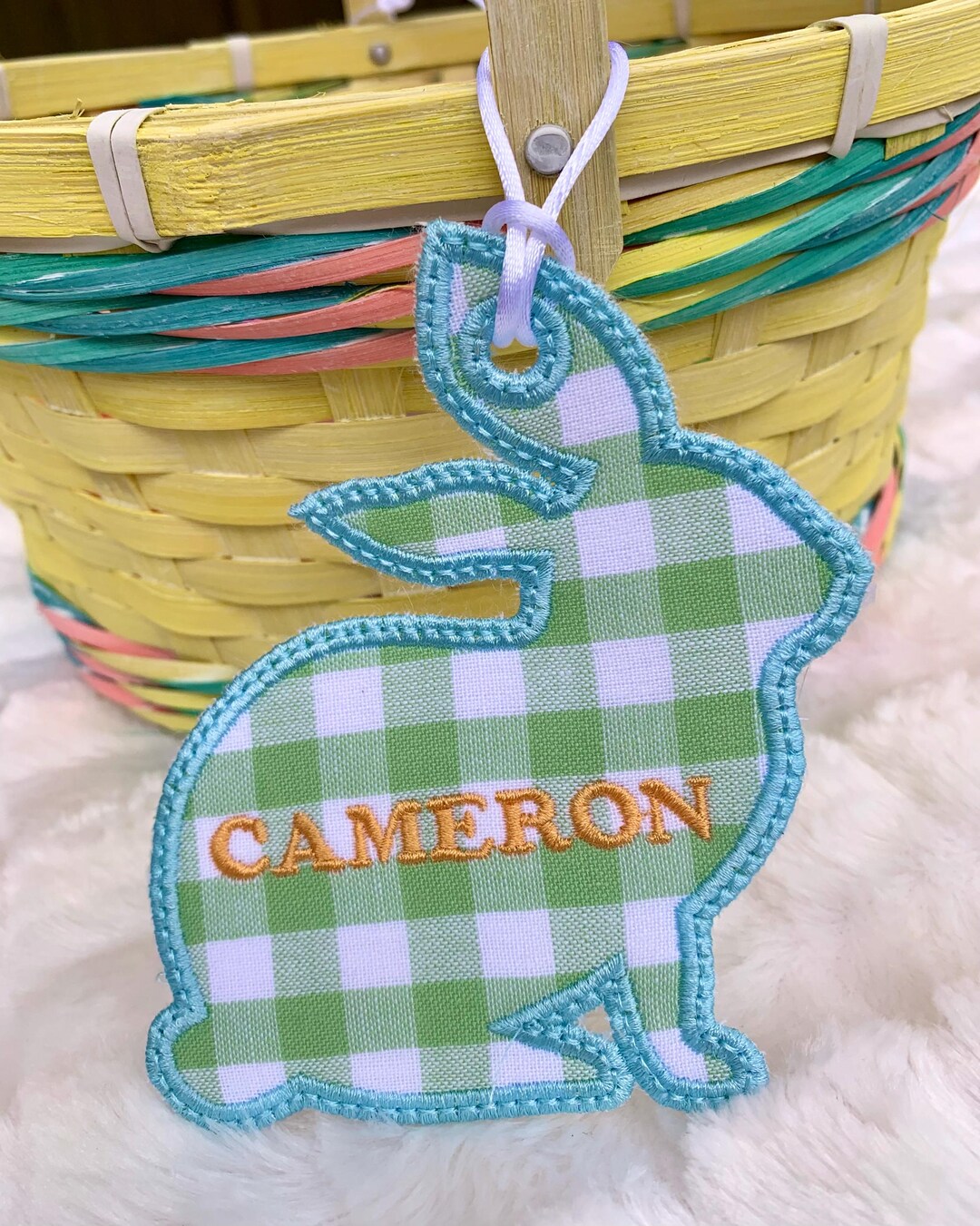 Personalized Embroidered Easter Basket Tags/ Easter/ Tags/ Embroidery ...
