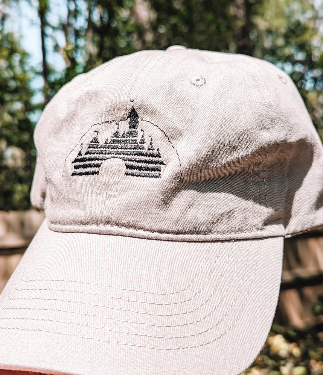 Castle Hat/ Embroidered Hat/ Magic Kingdom Hat/ Grey Hat/ Disney ...