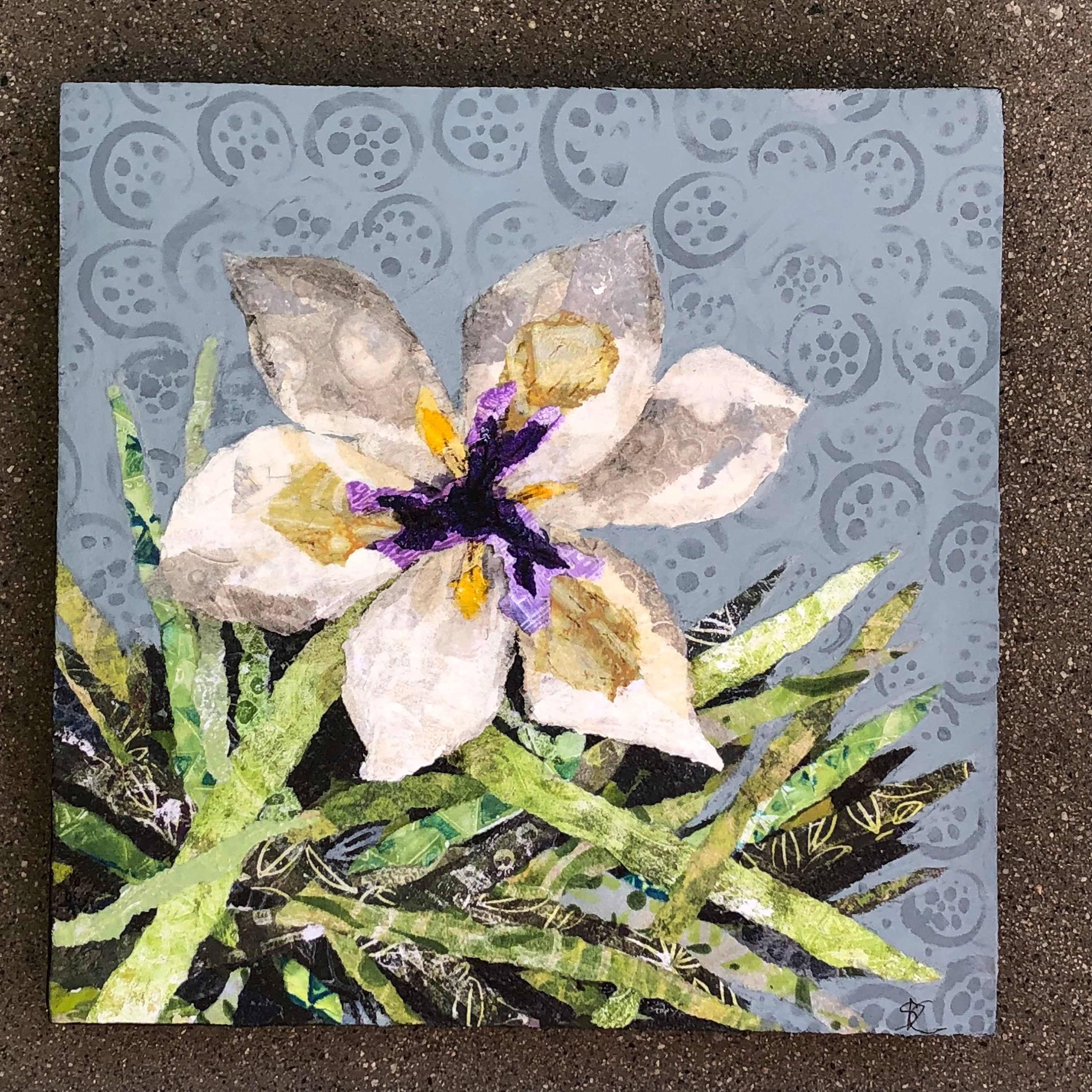 Original Happy Flower Collage Art with Frame Art & Collectibles ...