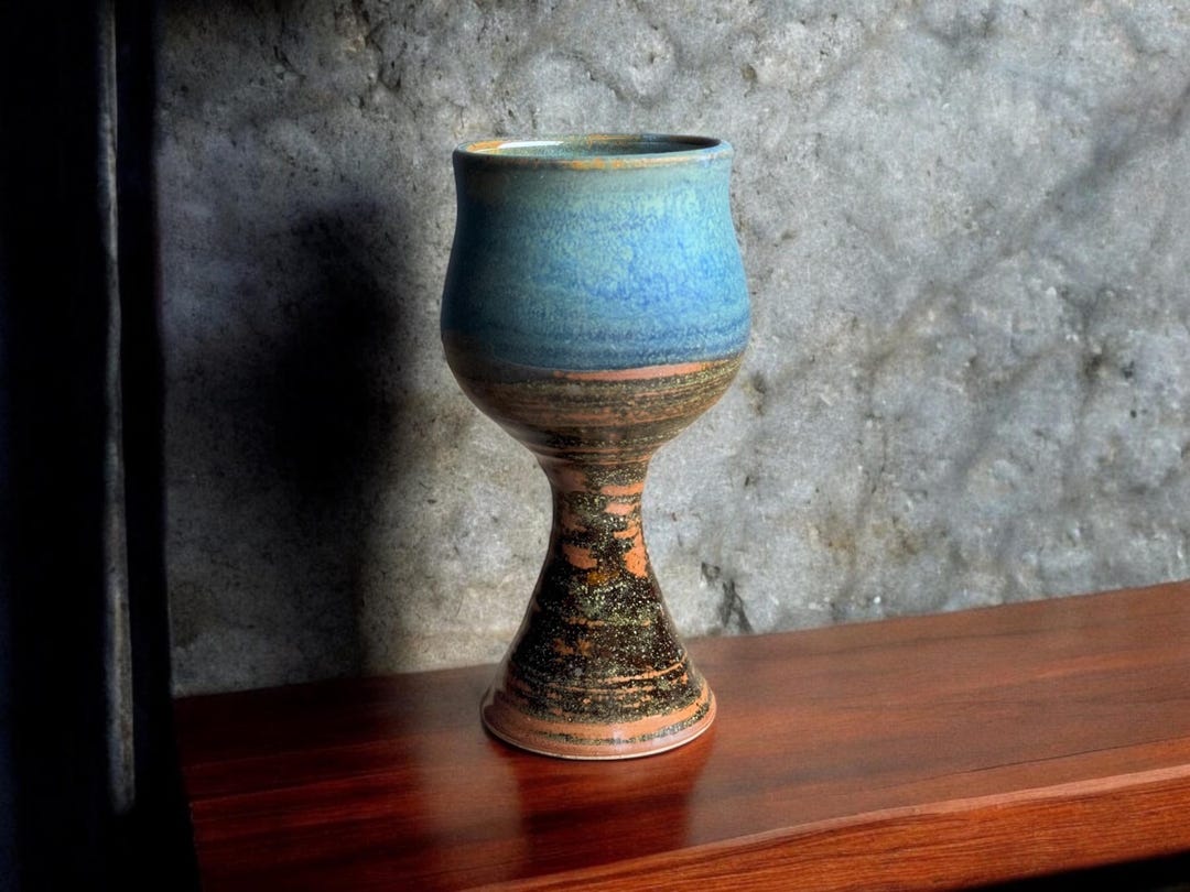 Awesome Wine Goblet Kent Harris Pottery 7.5 Tall X 3 Wide at Rim ...