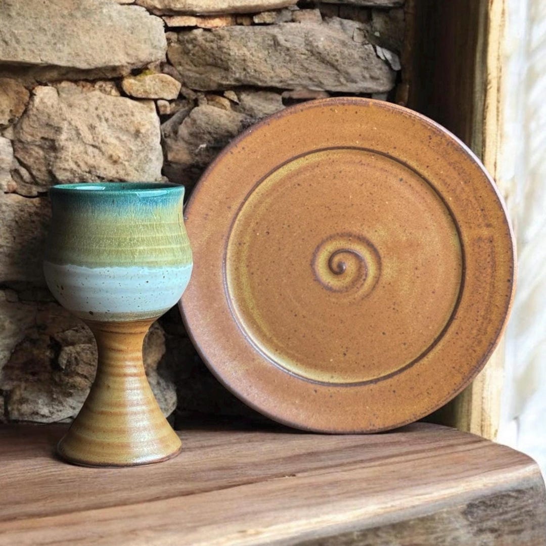 Communion Set - Kent Harris Pottery - Goblet 7.5” Tall X 3” Wide at Rim ...
