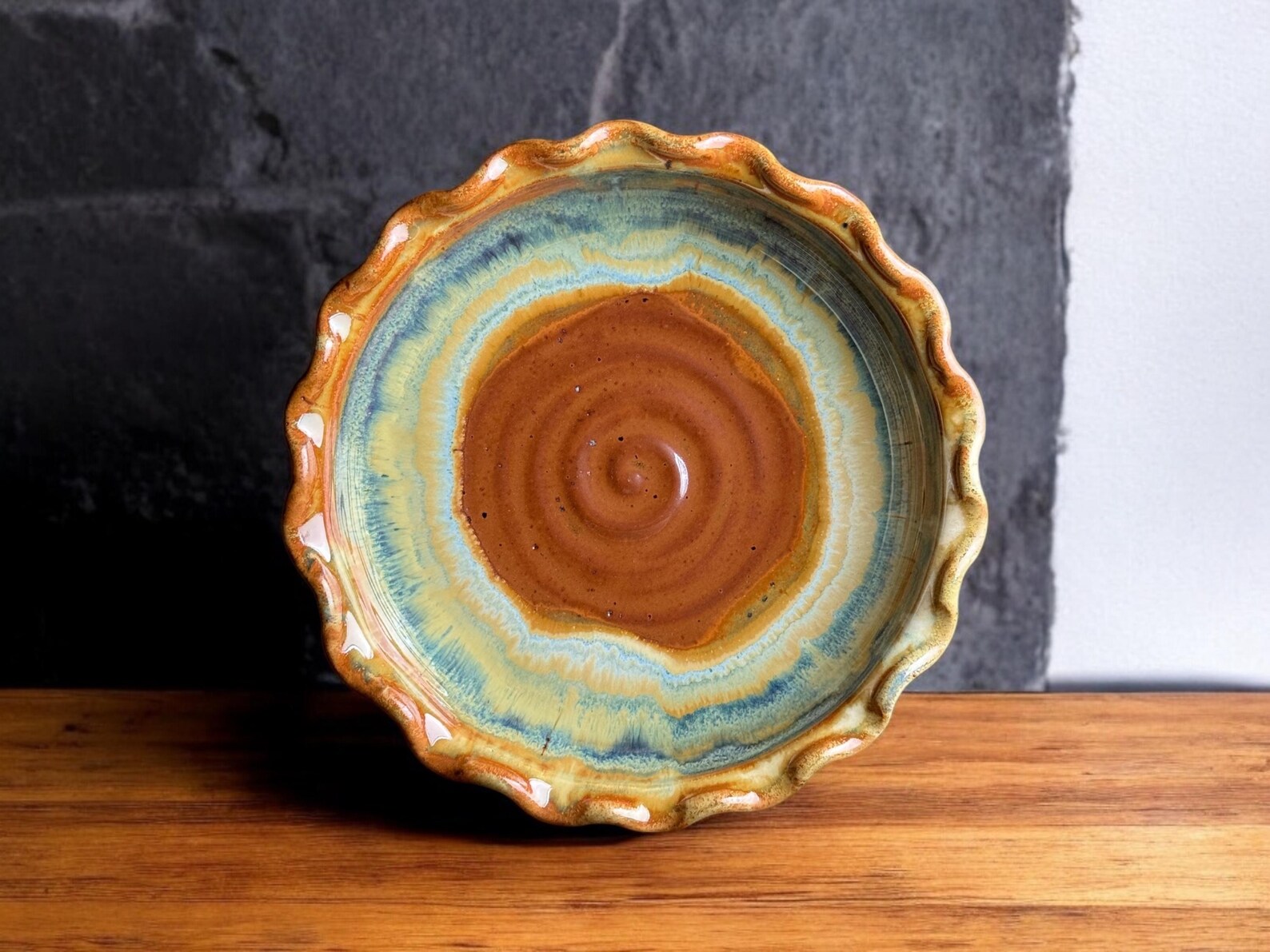 Pie Plate the Best Handmade Pie Plate in the World 2 Tall X 9.25 Wide ...