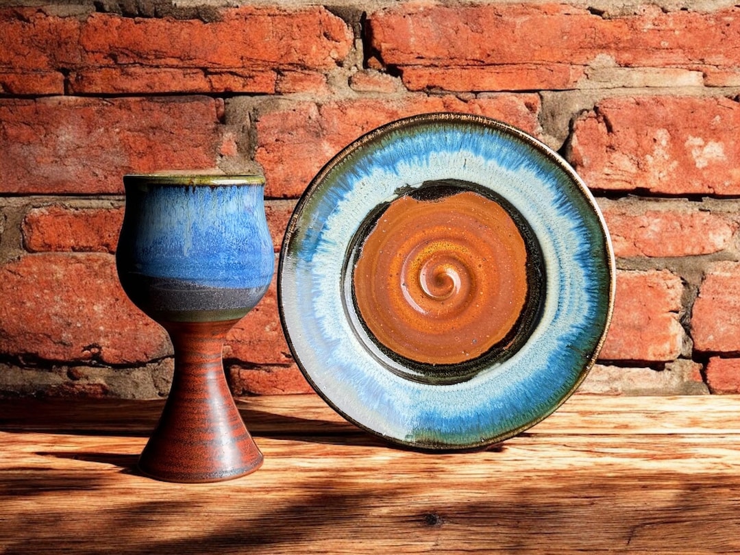 Communion Set - Kent Harris Pottery - Goblet 7.5” Tall X 3” Wide at Rim ...