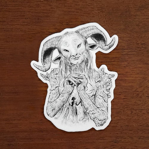 Pan's Labyrinth Sticker / the Faun and Ofelia Die Cut - Etsy