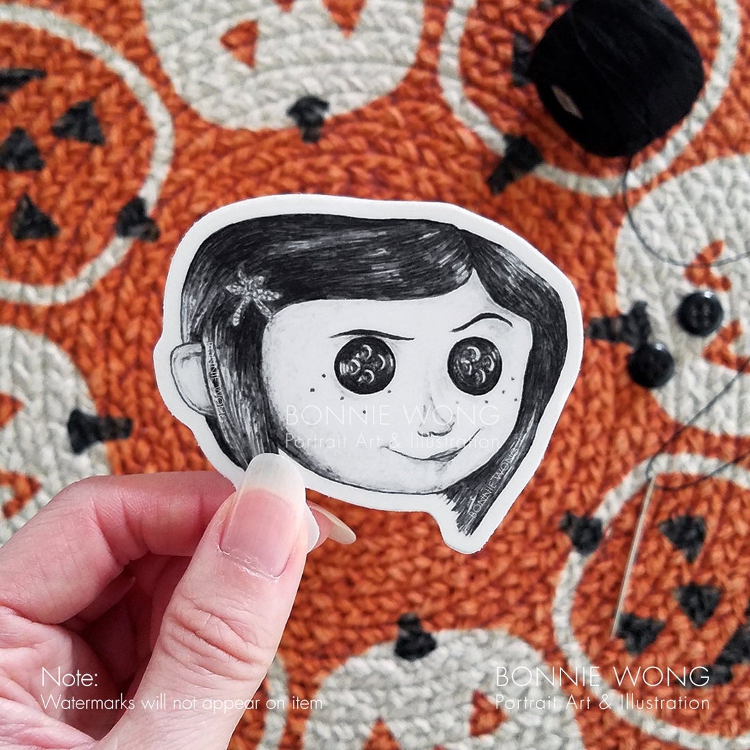 Coraline Sticker / Creepy Cute Horror Sticker / Laptop Sticker - Etsy