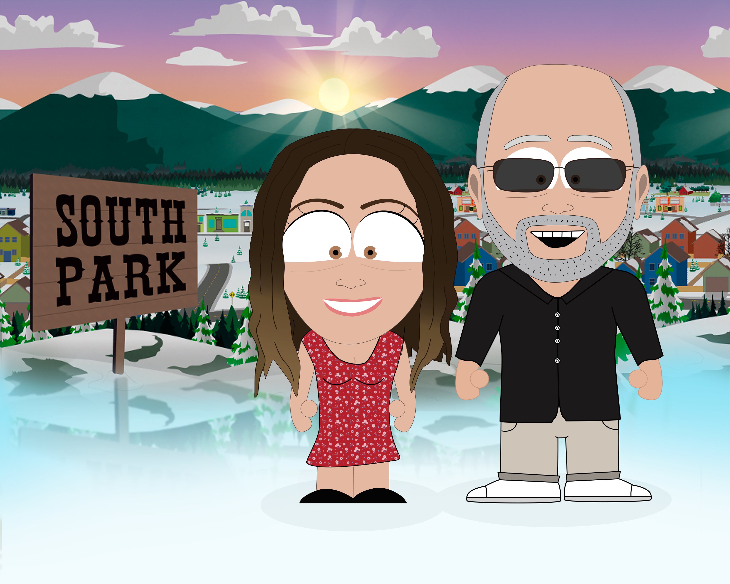 Art & Collectibles Digital Family Portrait Illustration Custom Cartoon ...