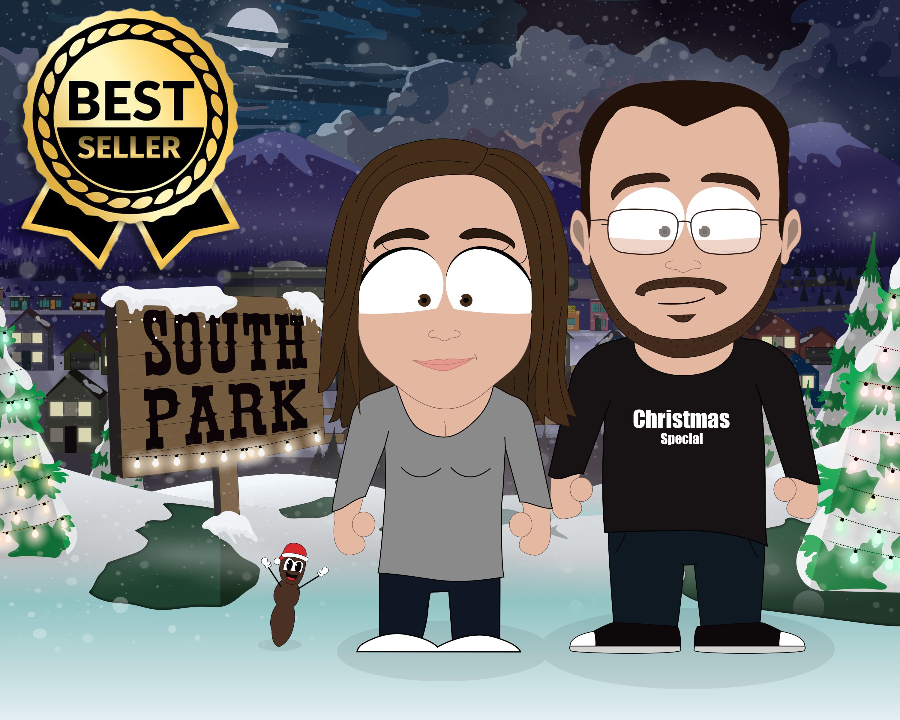 Art & Collectibles Digital Family Portrait Illustration Custom Cartoon ...