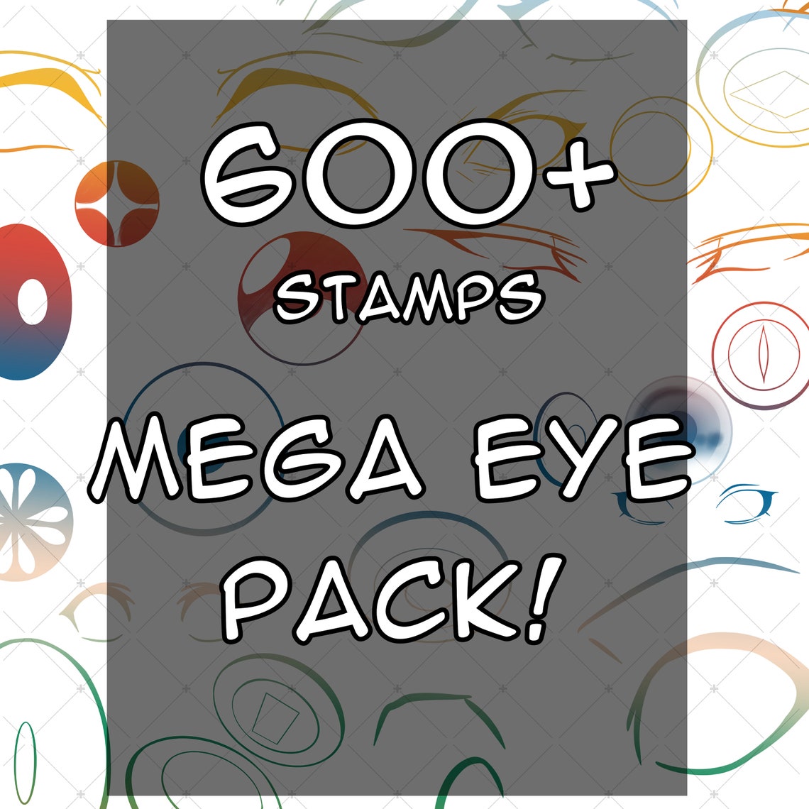 600 Mega Eye Pack for Procreate and CSP Anime, Manga, Cartoon Easy ...