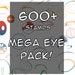 600 Mega Eye Pack for Procreate and CSP Anime, Manga, Cartoon Easy ...