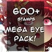 600 Mega Eye Pack for Procreate and CSP Anime, Manga, Cartoon Easy ...