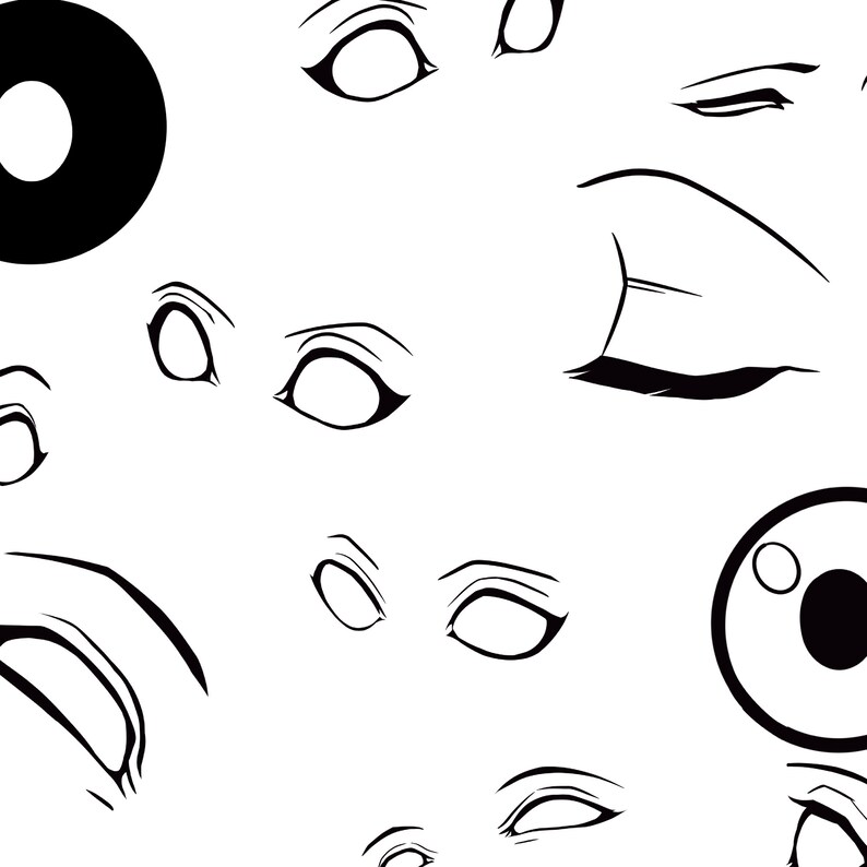 70+ Basic Eye Angle Pack for Procreate and CSP! Anime, Manga, Cartoon ...