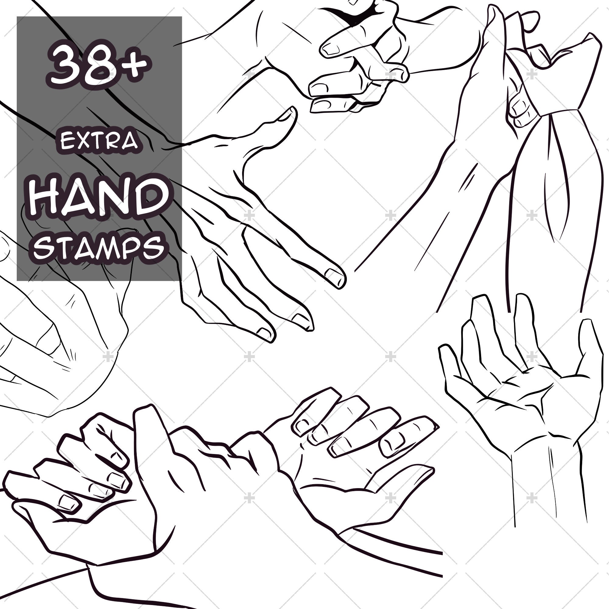 200+ Romantic Stamp Pack for Procreate & Clip Studio Paint! Includes ...