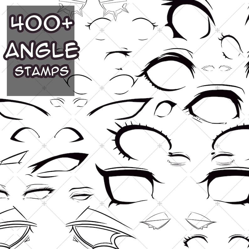 600+ Mega Eye Pack for Procreate and CSP! Anime, Manga, Cartoon Easy ...