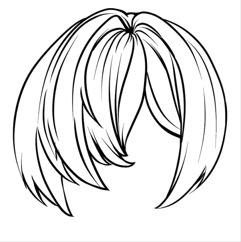 70+ Hair Stamps and Brushes for Procreate, Cartoon Hair, Stamp Brushes ...