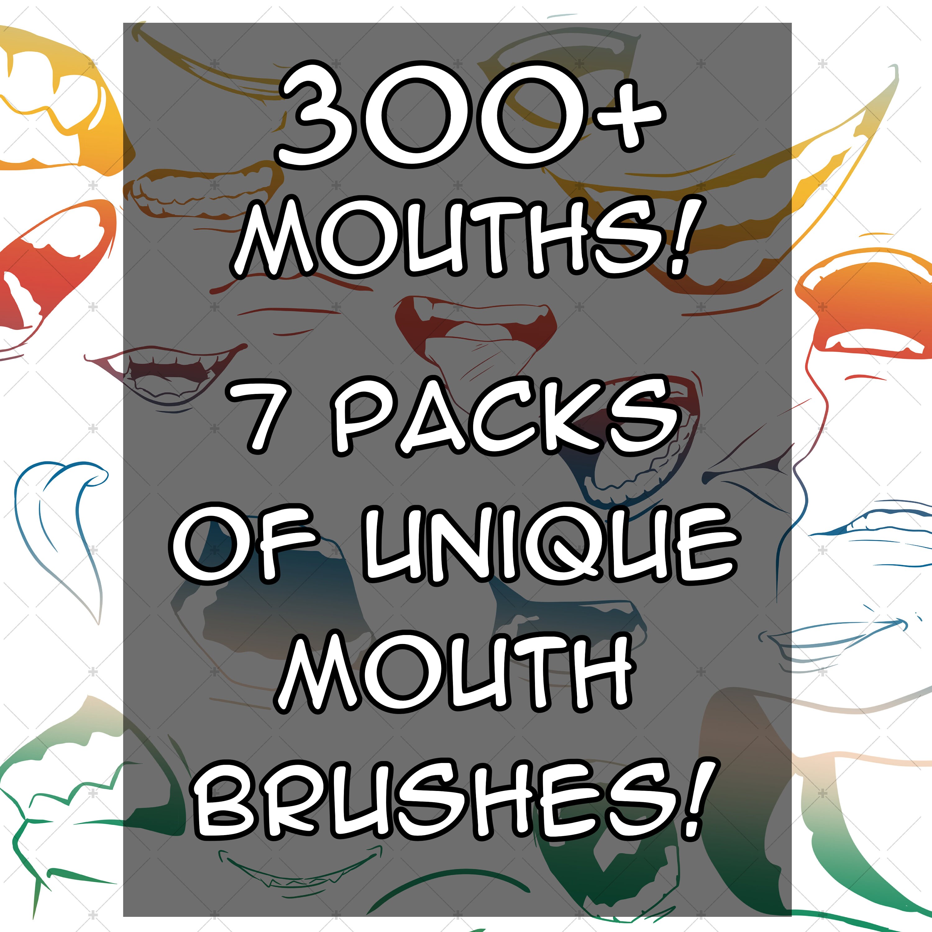 350 Anime Mouth Pack for Procreate and CSP Anime Teeth - Etsy UK