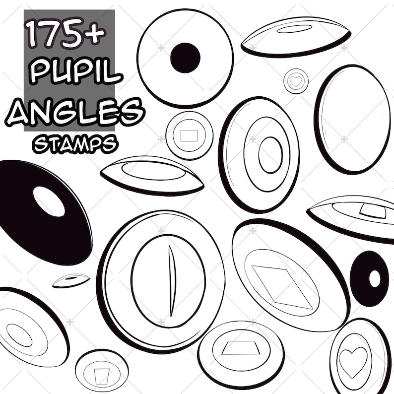 600+ Mega Eye Pack for Procreate and CSP! Anime, Manga, Cartoon Easy ...