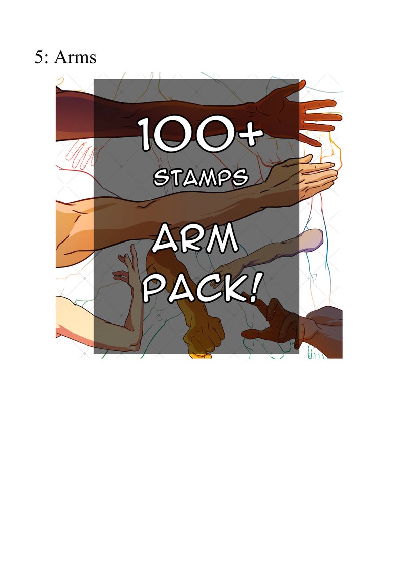 3000 Mega Anatomy Pack Anime Webtoon Anatomy Body Stamps and Brushes ...