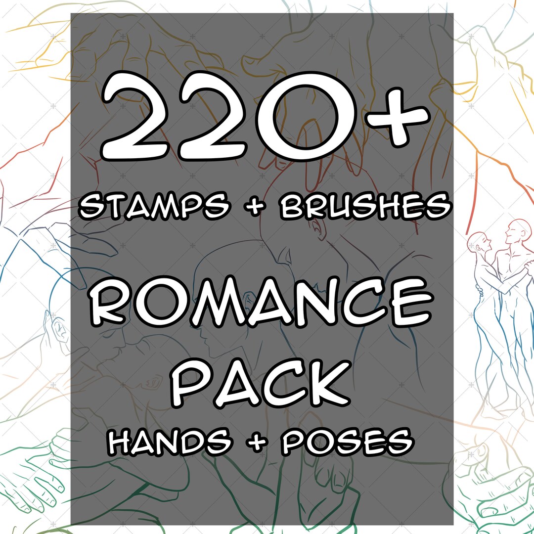 200 Romantic Stamp Pack for Procreate & Clip Studio Paint - Etsy