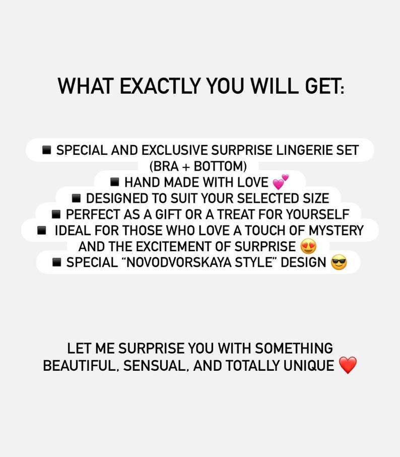 Surprise Lingerie Set - Mystery Gift Lingerie - Etsy